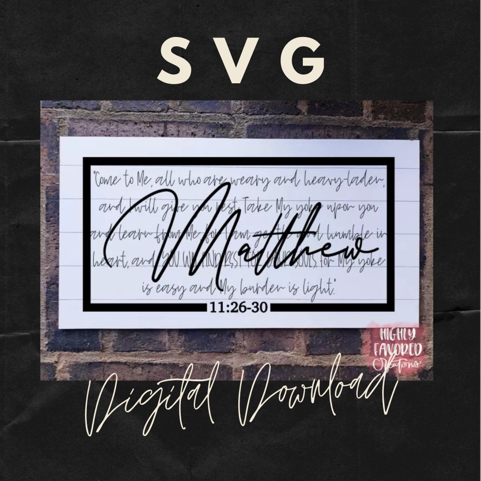 Matthew 11 SVG | Etsy