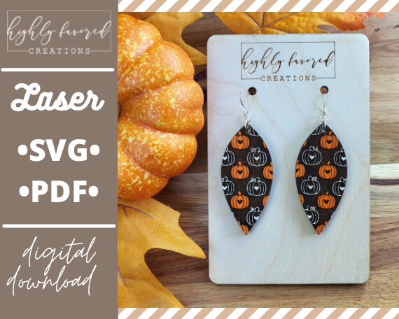 Fall Leaf Earring SVG Bundle - Etsy