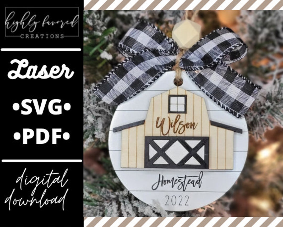 Homestead Barndo Ornament SVG - Etsy