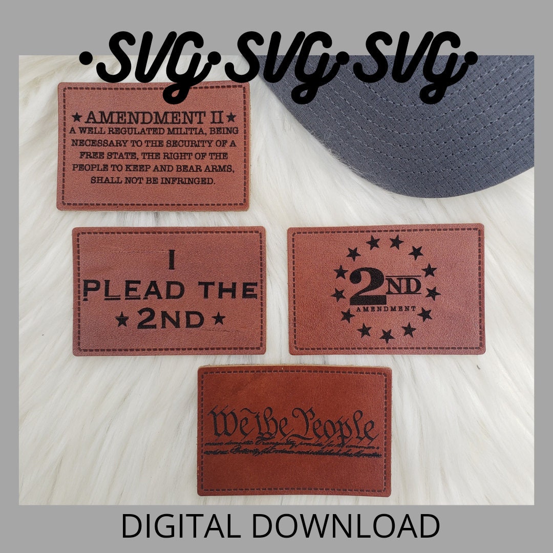 2nd Amendment Hat Patch SVG Bundle - Laser Ready Cut File - Etsy