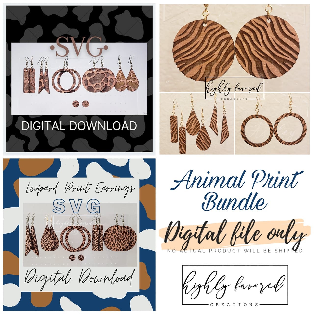 Animal Print SVG Bundle - Etsy