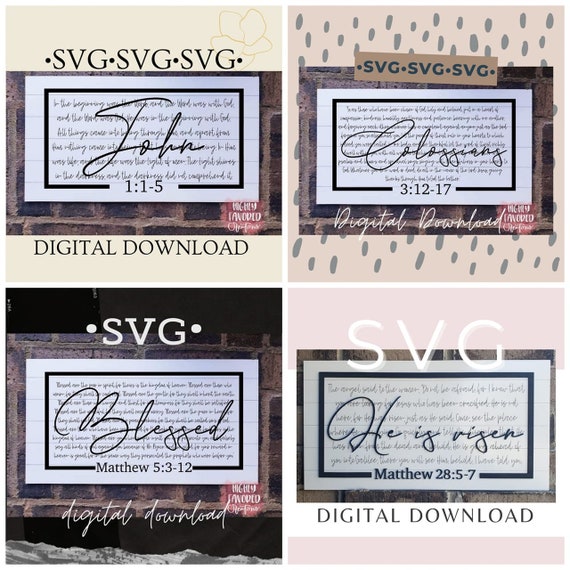 Scripture SVG Bundle - Etsy