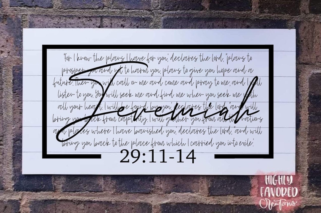 Jeremiah 29:11 Sign SVG - Laser Ready Cut File - Etsy