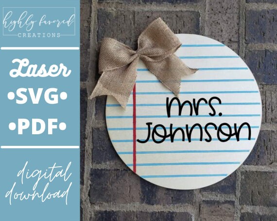 Teacher Round Laser SVG | Etsy