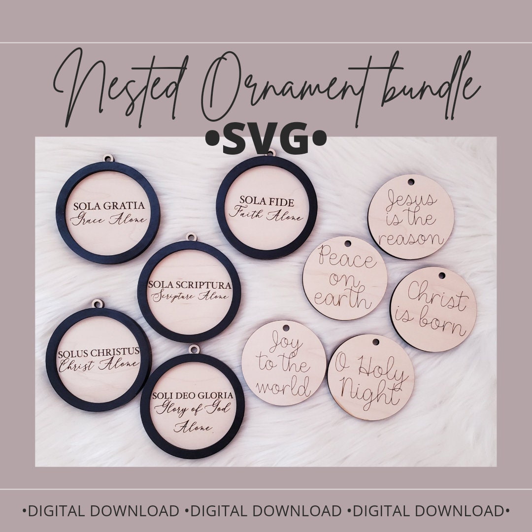 The 5 Sola's Ornament SVG Bundle - Etsy
