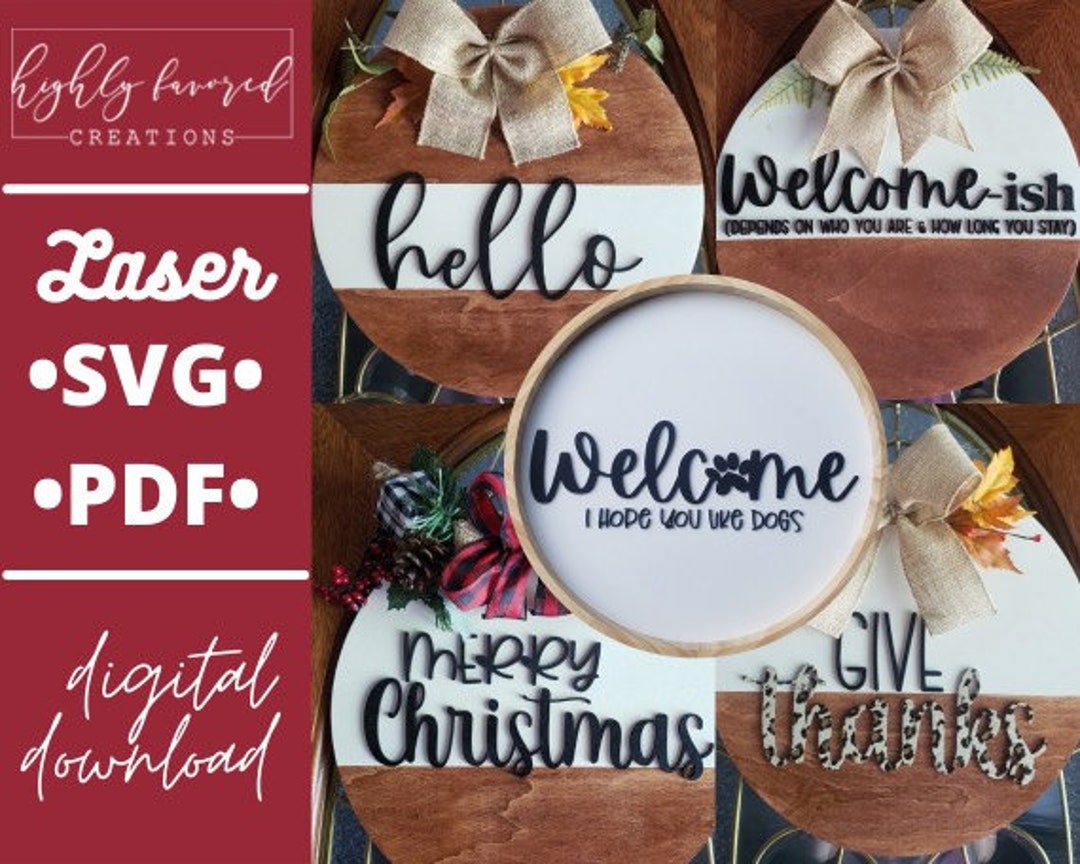 Door Hanger SVG Bundle - Etsy