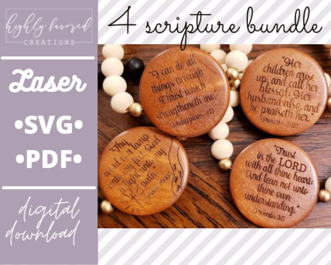 Scripture SVG Bundle - Laser Ready Cut File - Etsy