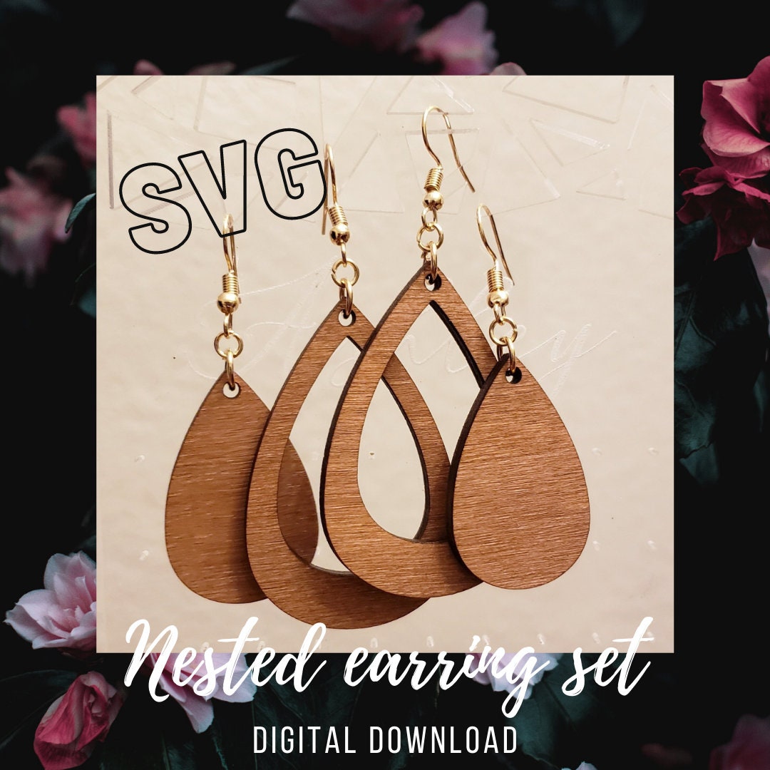 Nested Earring SVG - Etsy