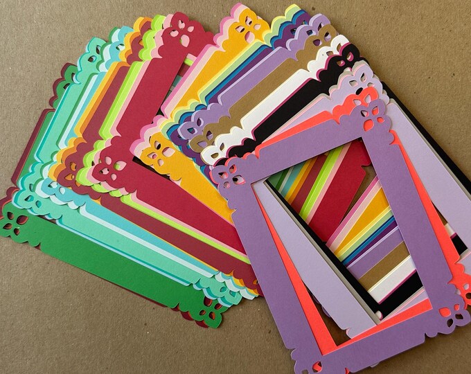 35 - 3.77" X 5" - Rectangle Frame Die Cuts - Decorative Edges - Picture ...