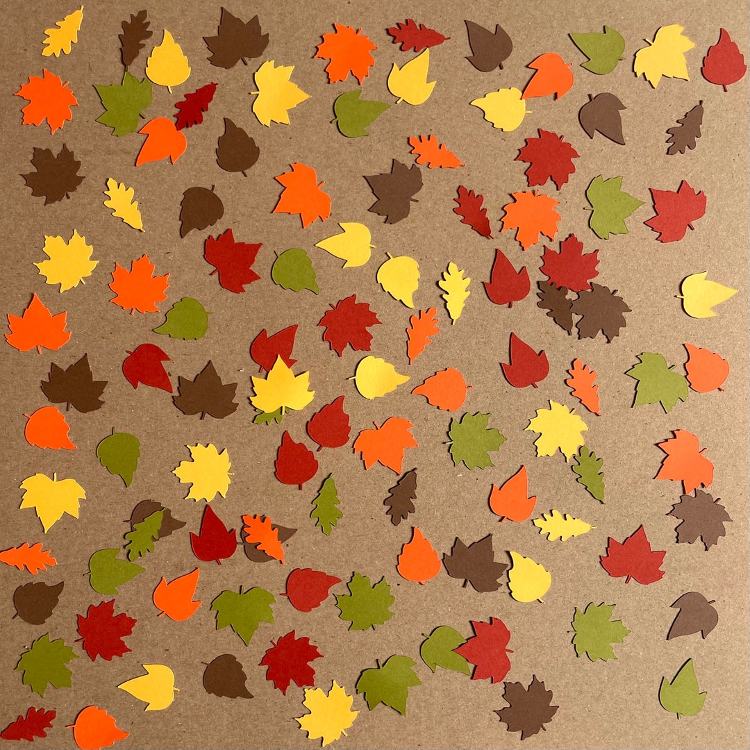 100 - 1” Leaf Die Cuts - Confetti - Leaves - Party Decor - Fall ...