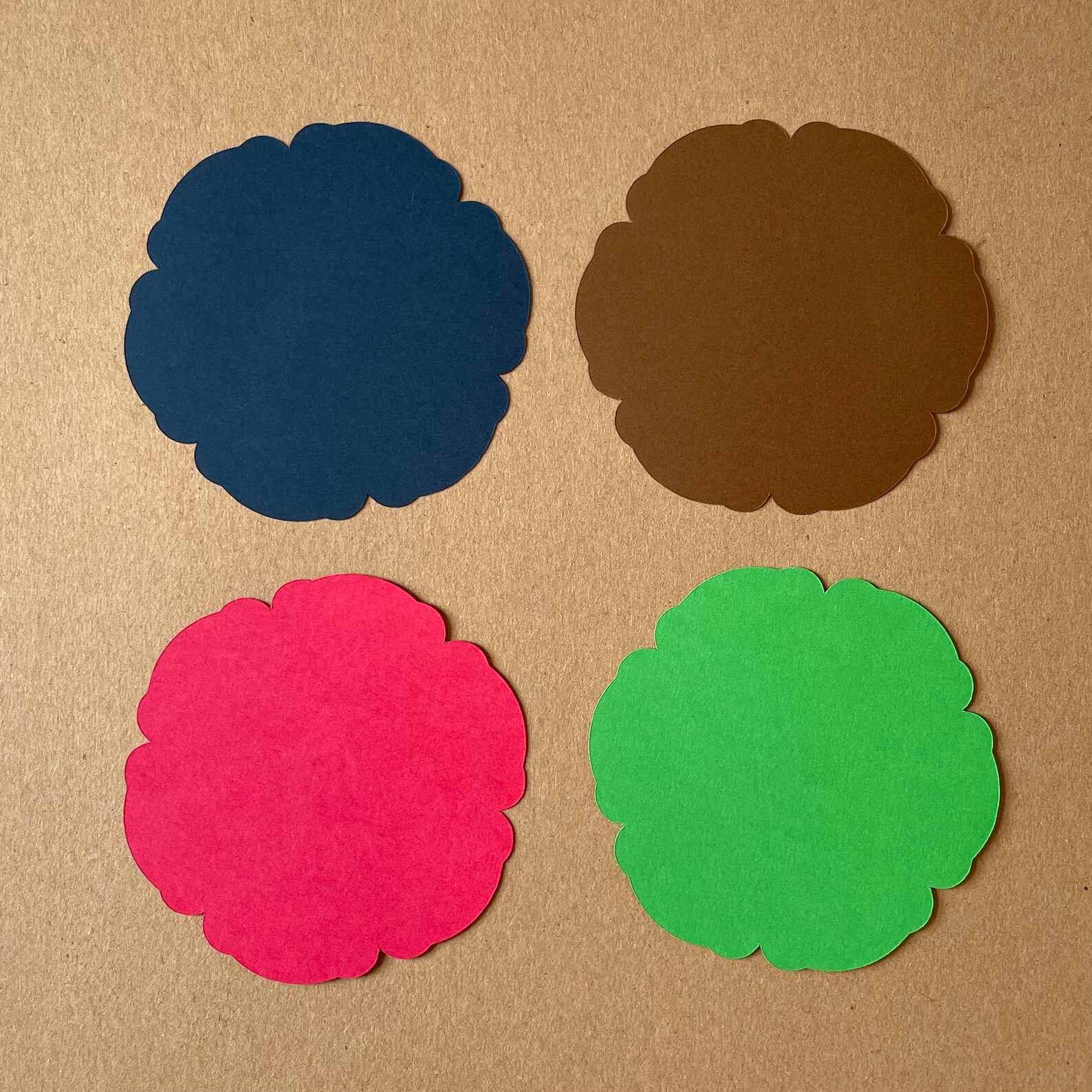 41 3.5 Decorative Circle Die Cut Assorted Solid Colors | Etsy