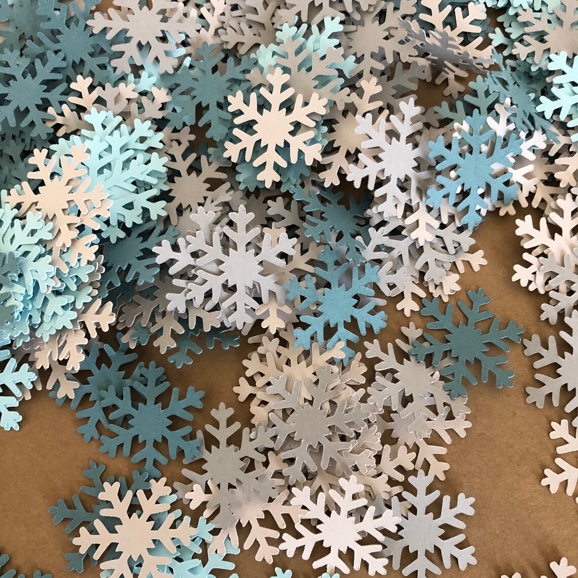 100 1 Snowflake Die Cuts 2 Shades of Blue 2 Shades of - Etsy