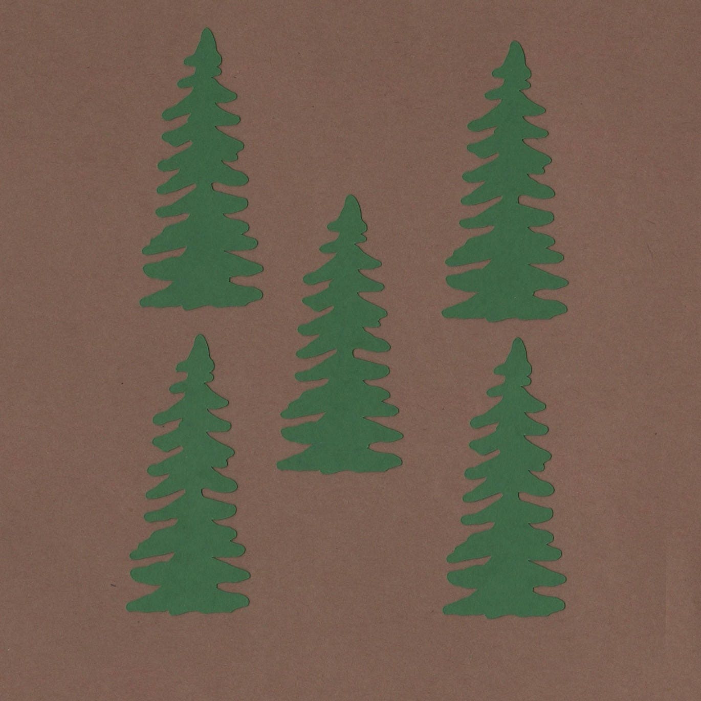 20 3 Pine Tree Die Cuts Green Cards Crafts Scrapbook - Etsy