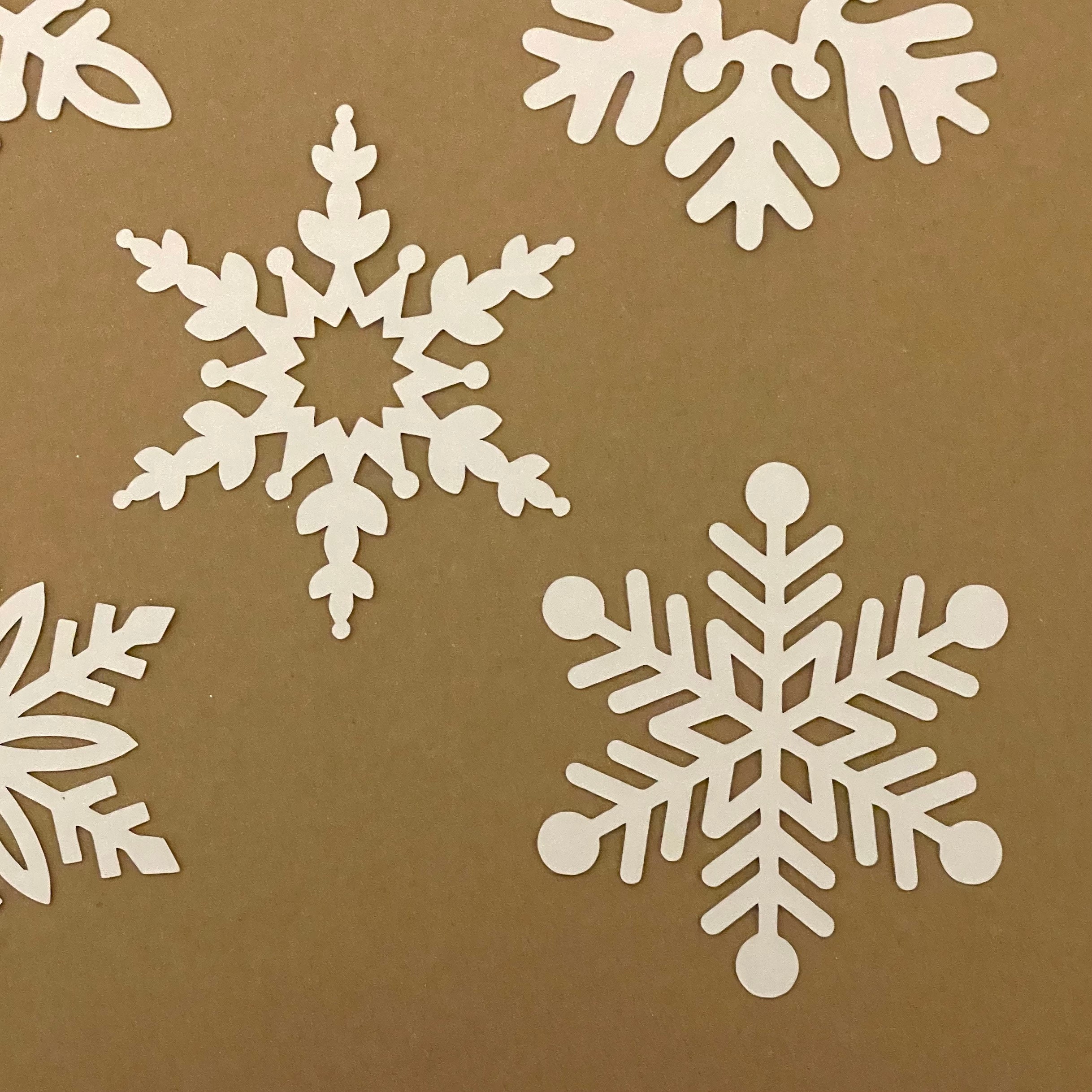 Snowflake Die Cuts Choose Your Size Add a Hole for Hanging - Etsy