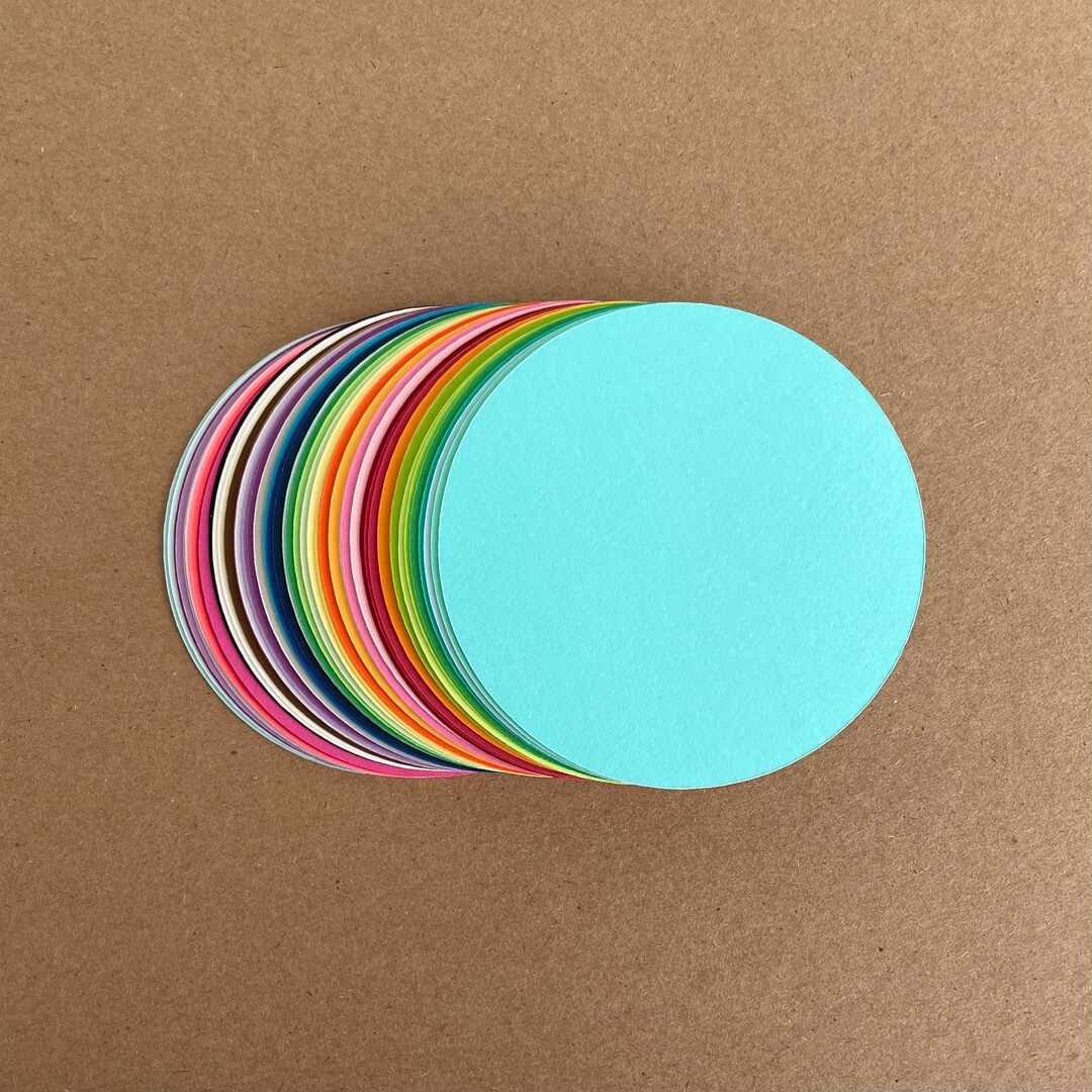 44 - 3.3” Circle Die Cuts - Round - Circular - Bright Colors ...
