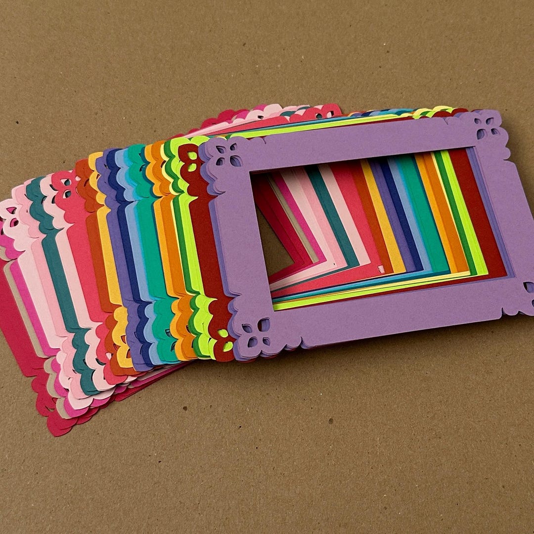 44 - 3.77" X 5" - Rectangle Frame Die Cuts - Decorative Edges - Picture ...