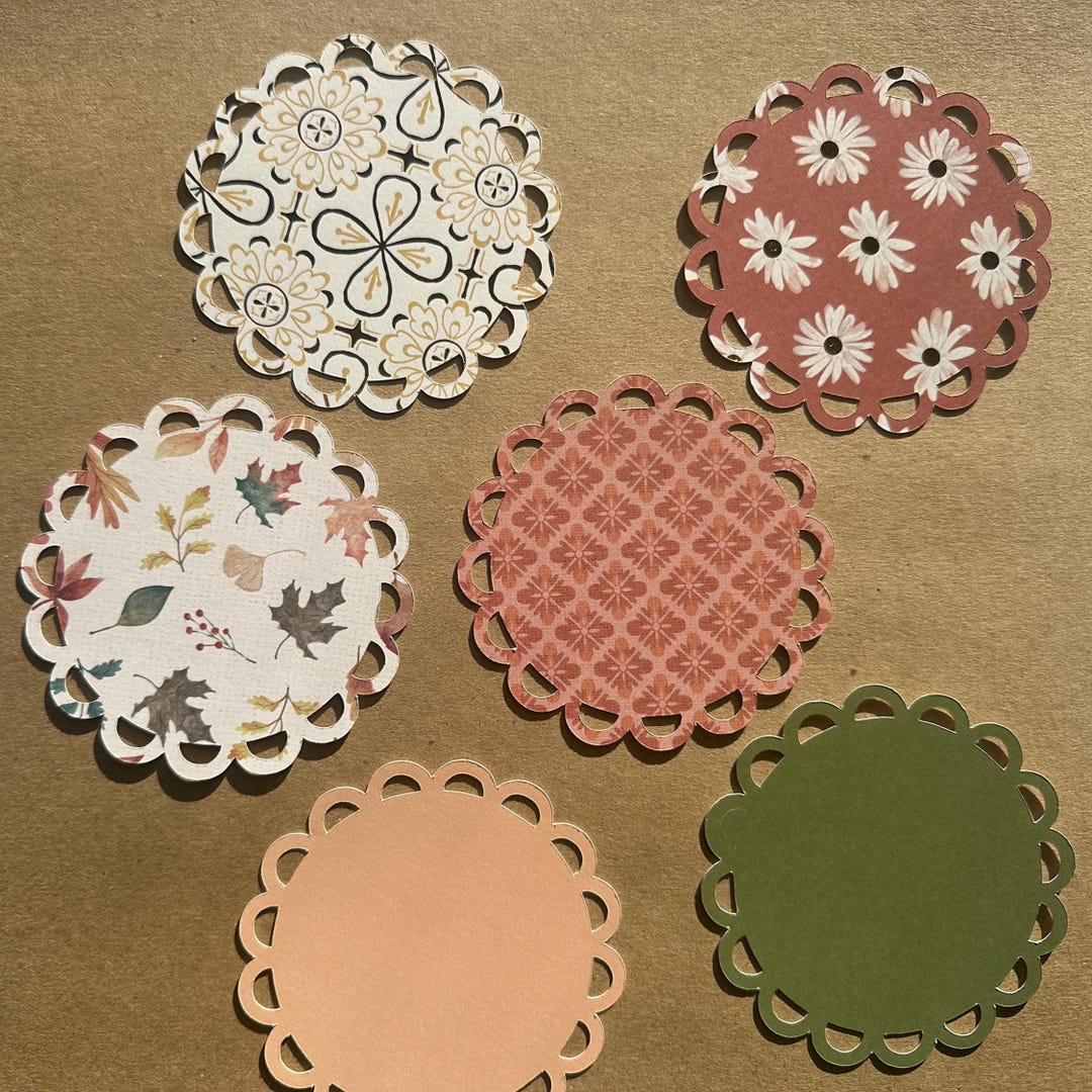 30 - 3.75” Decorative Circle Die Cuts - Card Making - Invitation ...