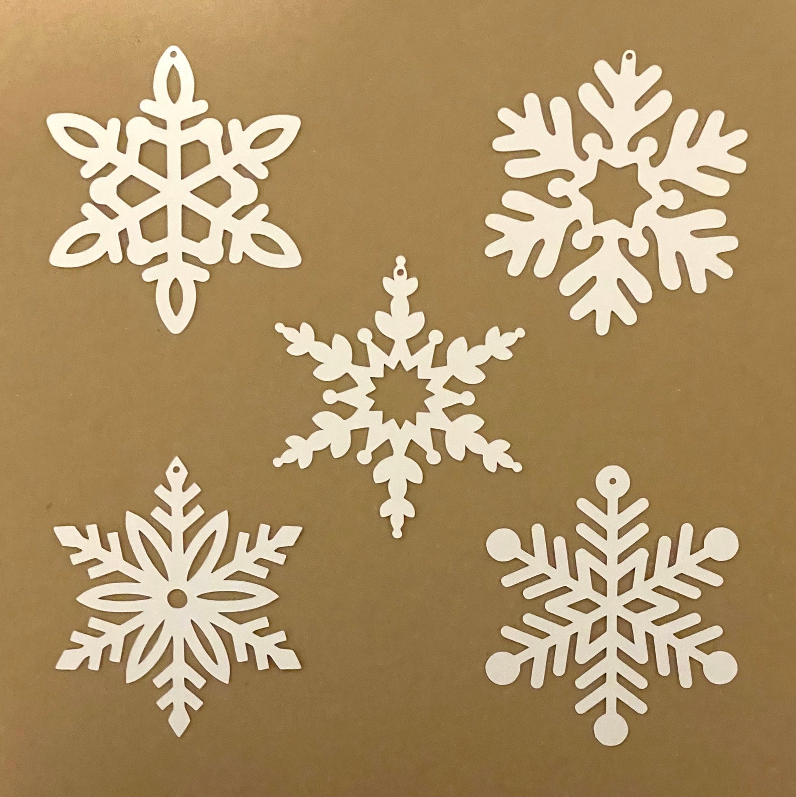 Snowflake Die Cuts Choose Your Size Add a Hole for Hanging - Etsy