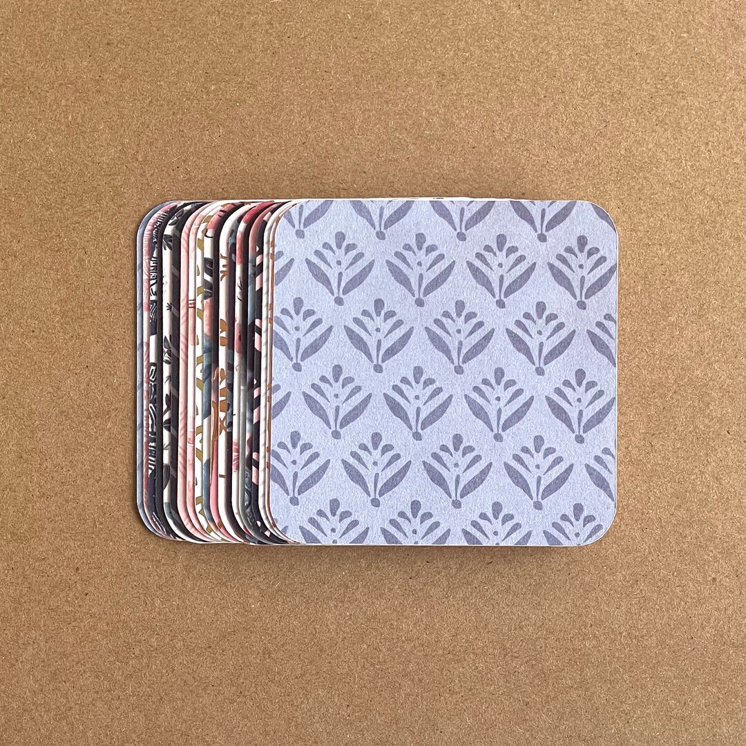 20 - 3" Rounded Square Die Cut - Decorative Shape - Pinks - Blues ...