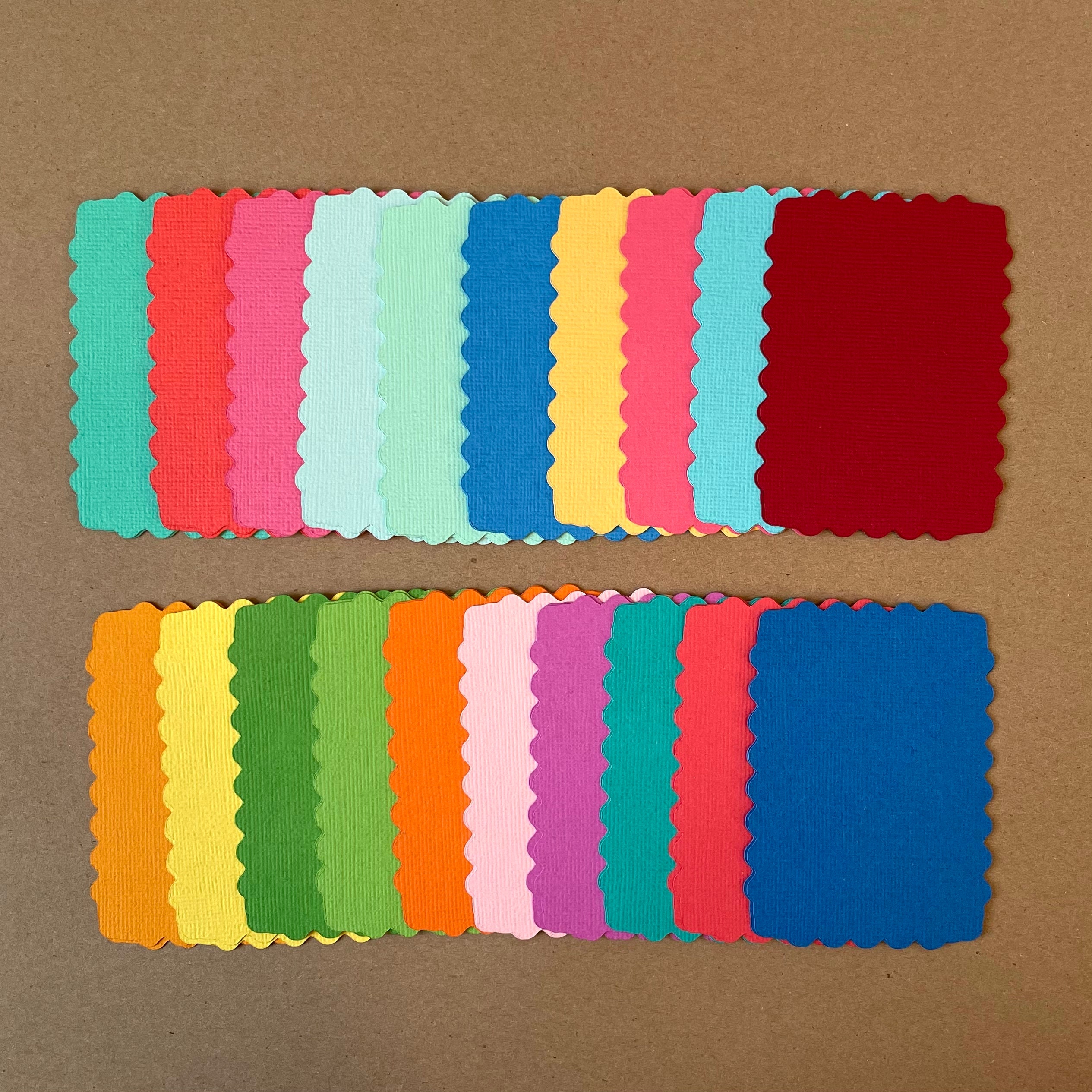 40 2.5 X 3.5 Wavy Rectangle Die Cuts - Etsy