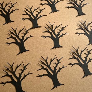 Halloween Tree Die Cuts - 3" X 2.82" - Black - Spooky - Scary - October ...