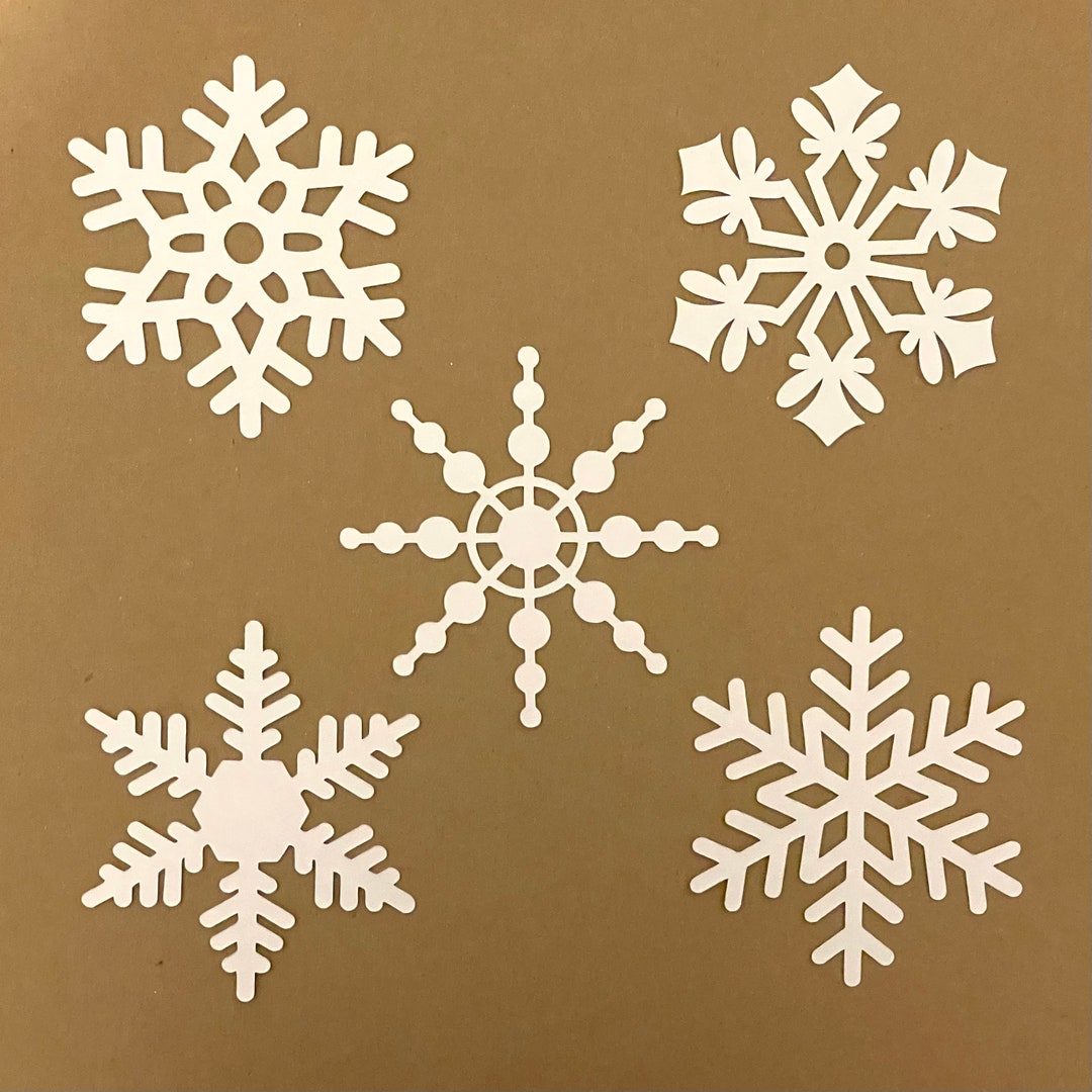 Snowflake Die Cuts - Choose Your Size - Add a Hole for Hanging ...