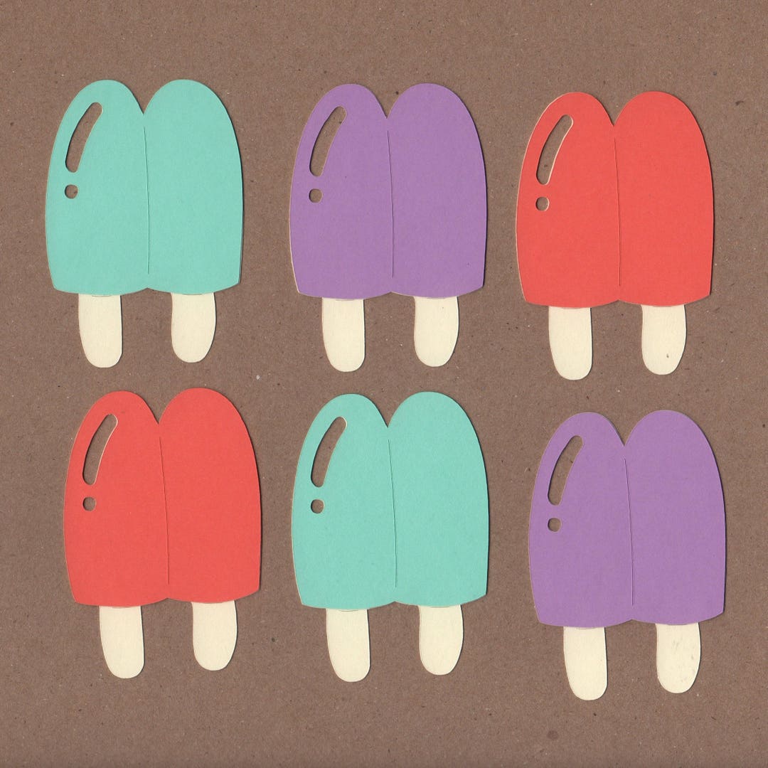 6 - 3 Inch Tall Popsicle Die Cuts for Paper Crafts Set 20 - Etsy