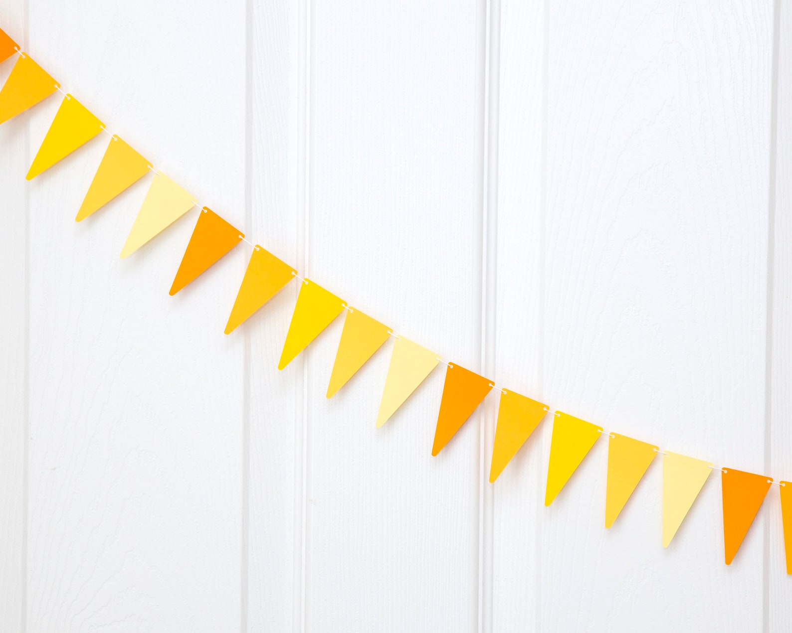 Mini Triangle Banner Shades of Yellow & Orange Shape - Etsy