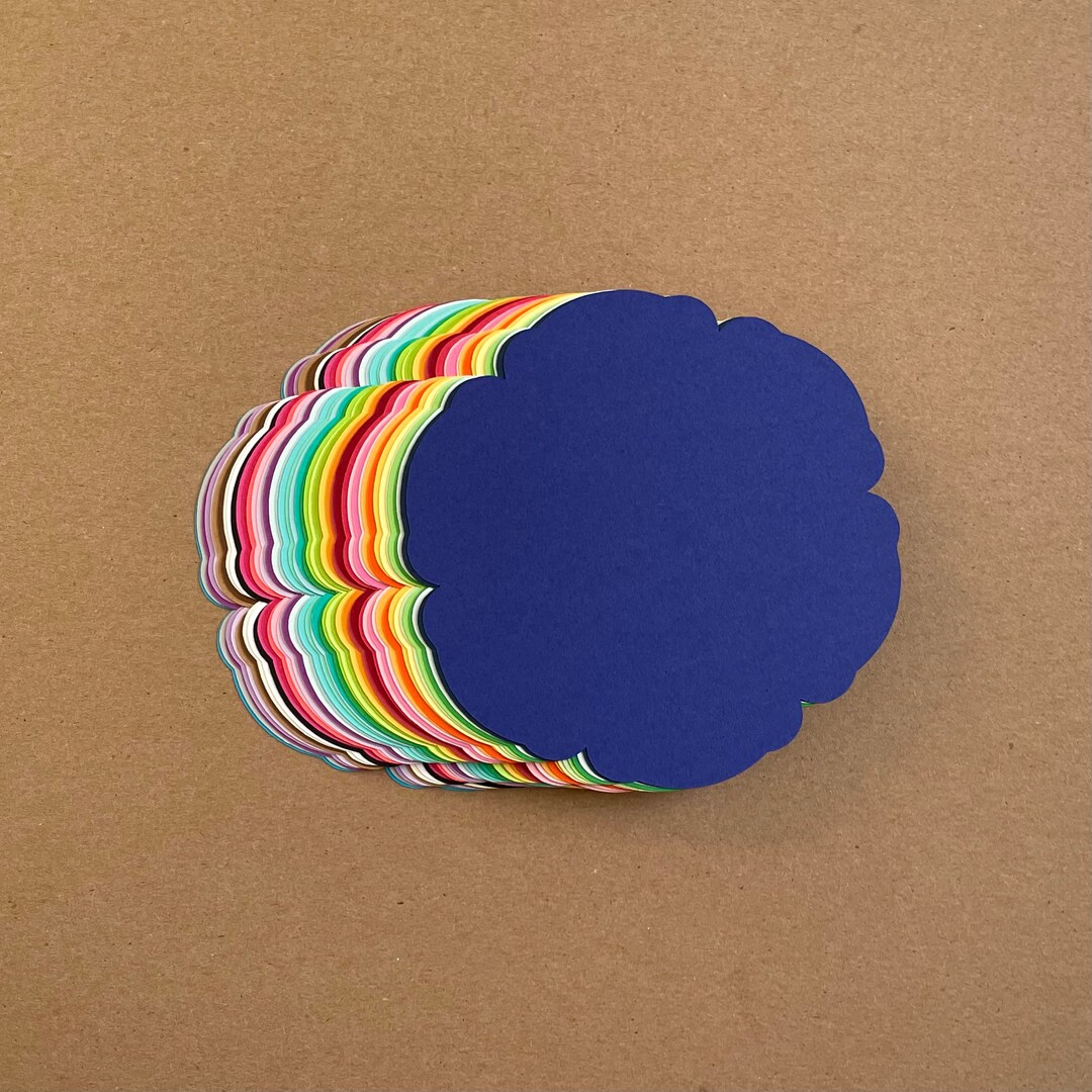 44 - 4” Decorative Circle Die Cuts - Fancy Edges - Round - Circular ...