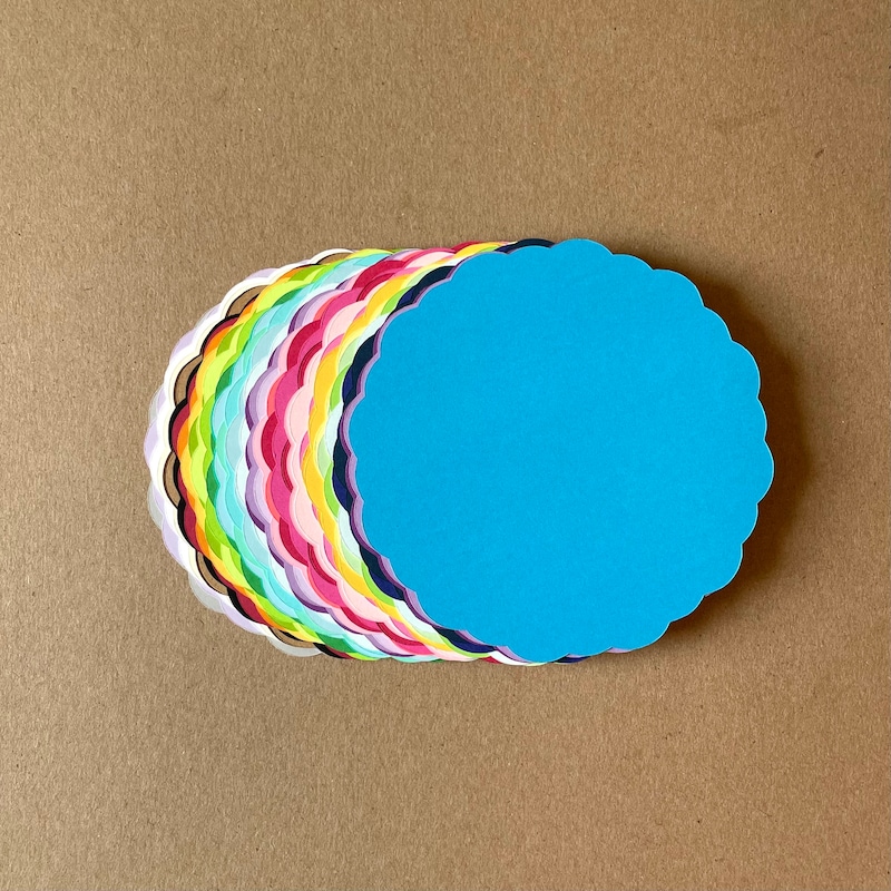 Scalloped Labels - Etsy