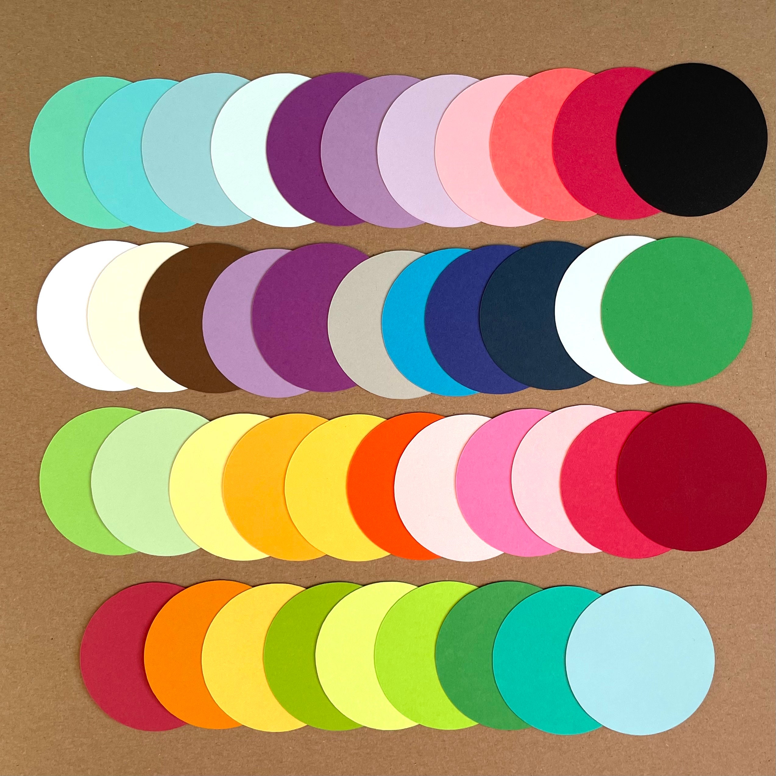 Paper Shape Circular Textured Cardstock Colorful 40-4\u201d Scalloped ...