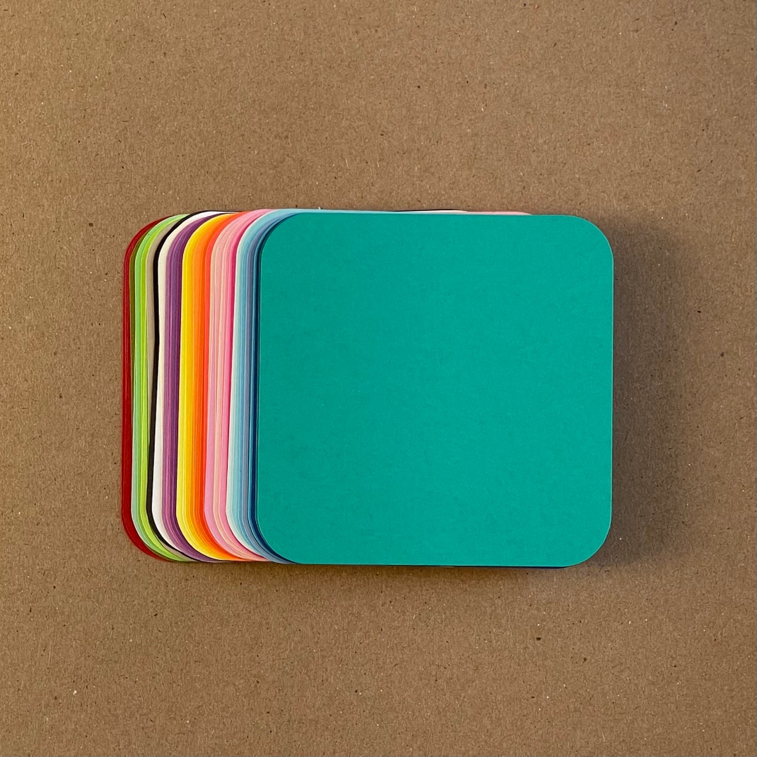 42 - 3.5” Rounded Square Die Cut - Shape - Cut Out - Cardstock ...