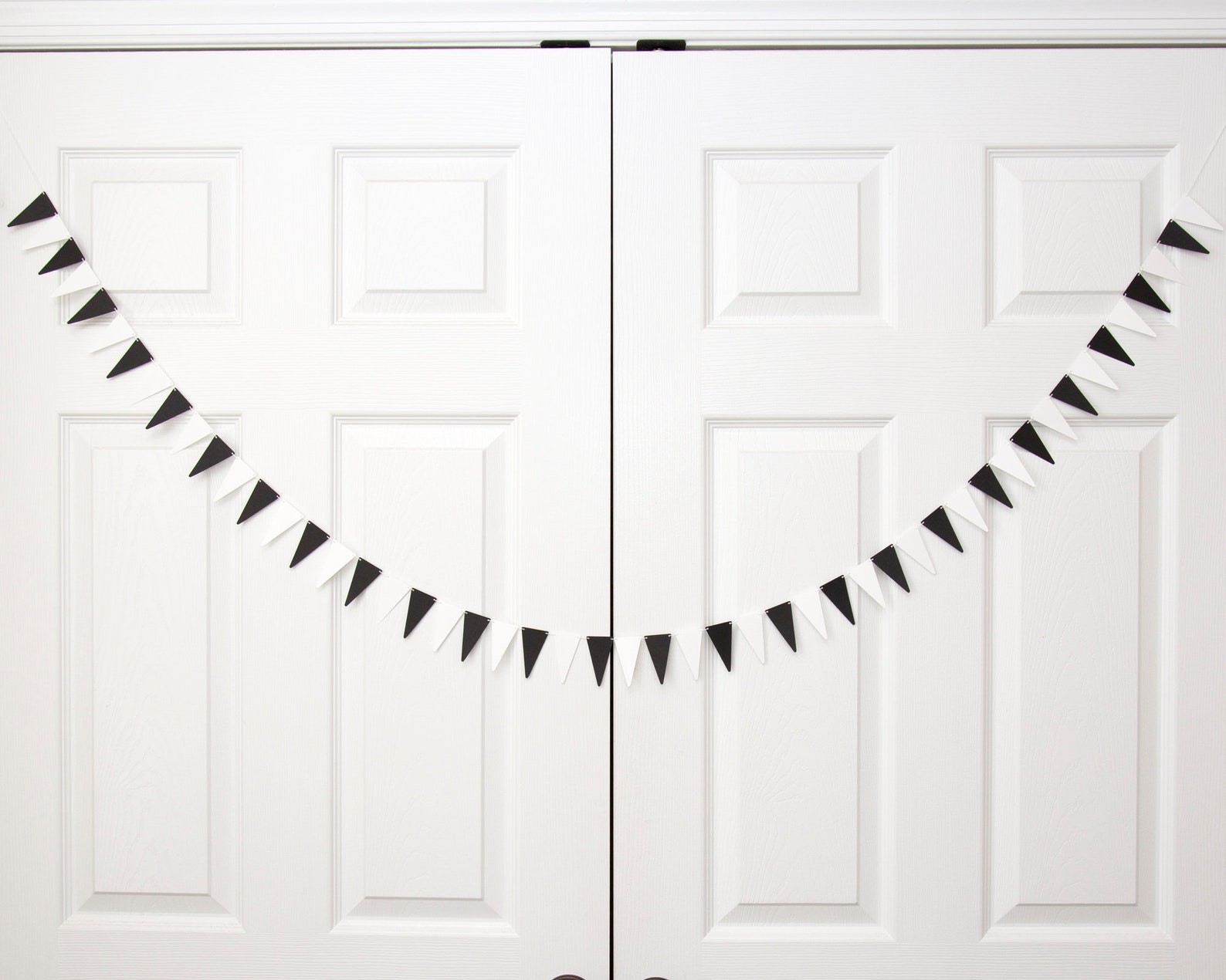 Mini Triangle Banner Black & White Shape Garland Color | Etsy