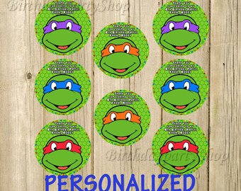 Tmnt favor tags | Etsy