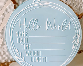 Birth Stats Svg - Etsy