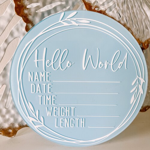 Customized Birth Stats SVG - Etsy