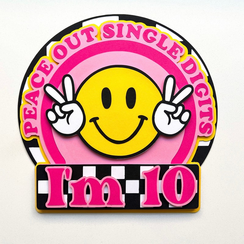 Peace Out Single Digits - Etsy