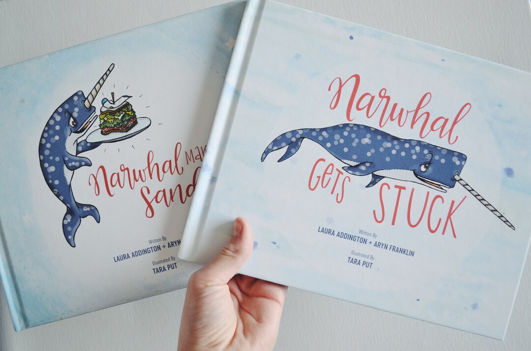 Two Hardcover Narwhal Books: Narwhal Makes a Sandwich AND Narwhal Gets ...