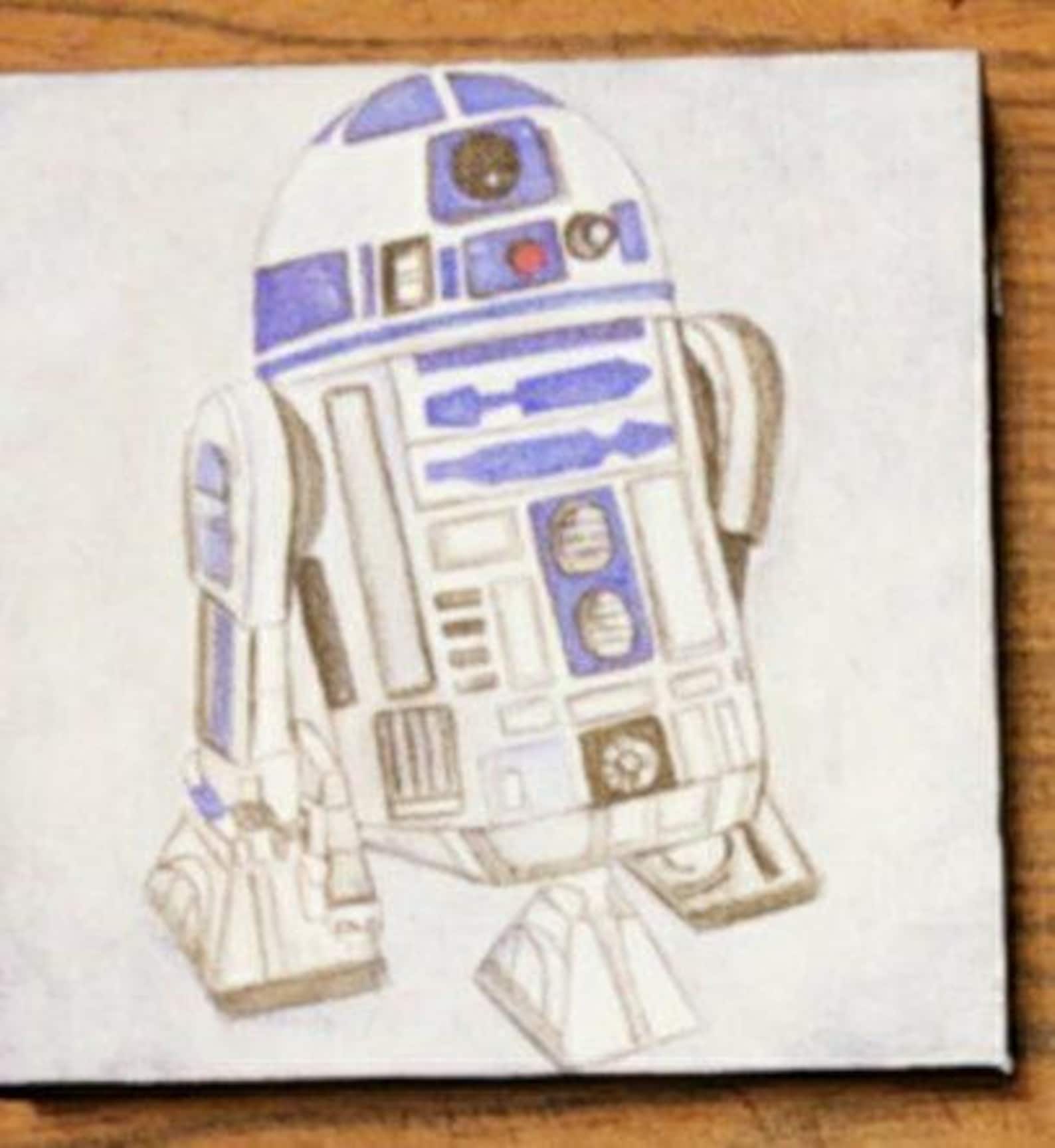 Star Wars Paintings R2d2 C3po Darth Vader Chewy Star - Etsy