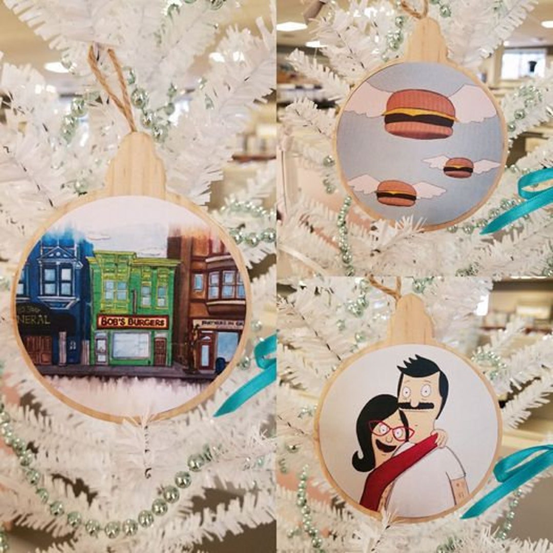 Flying Burger Tree Ornament / Bob's Burgers / Flying Burger Painting ...