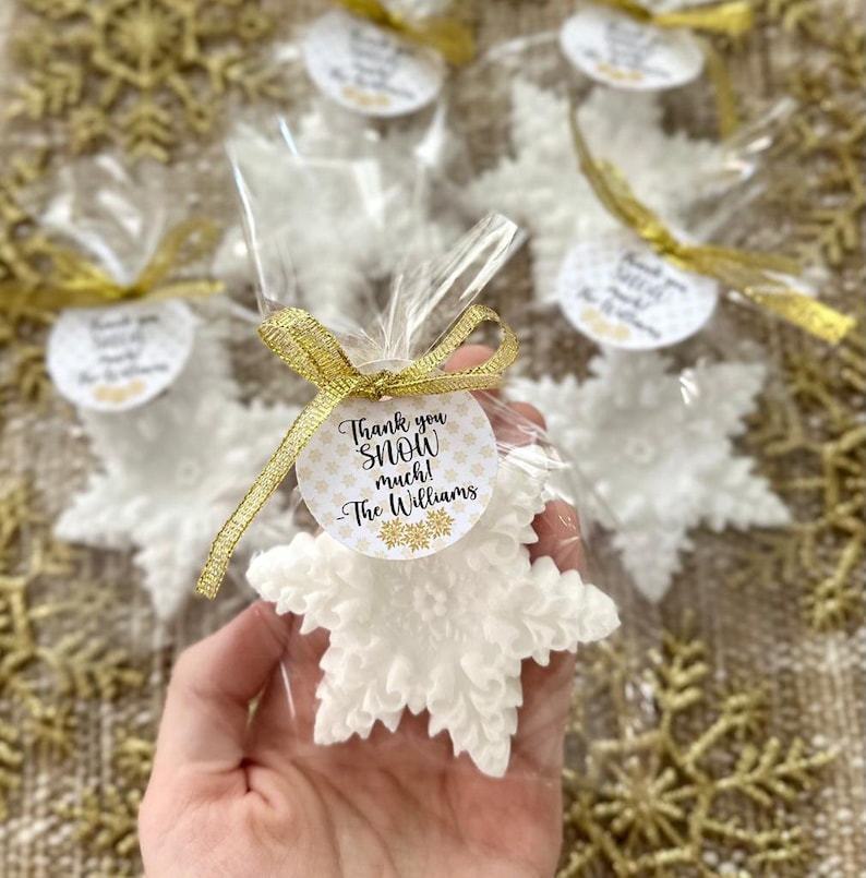 Elegant Snowflake Soaps Winter Baby Shower Favors Christmas - Etsy