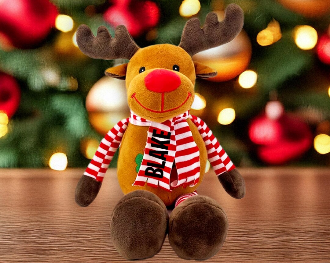 Personalized Christmas Plush Reindeer - Gift for Kids Baby Girl Boy ...