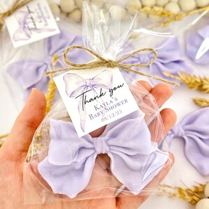 Lavender Bow Shaped Soap Favors - Handmade Party Favors, Baby Shower ...