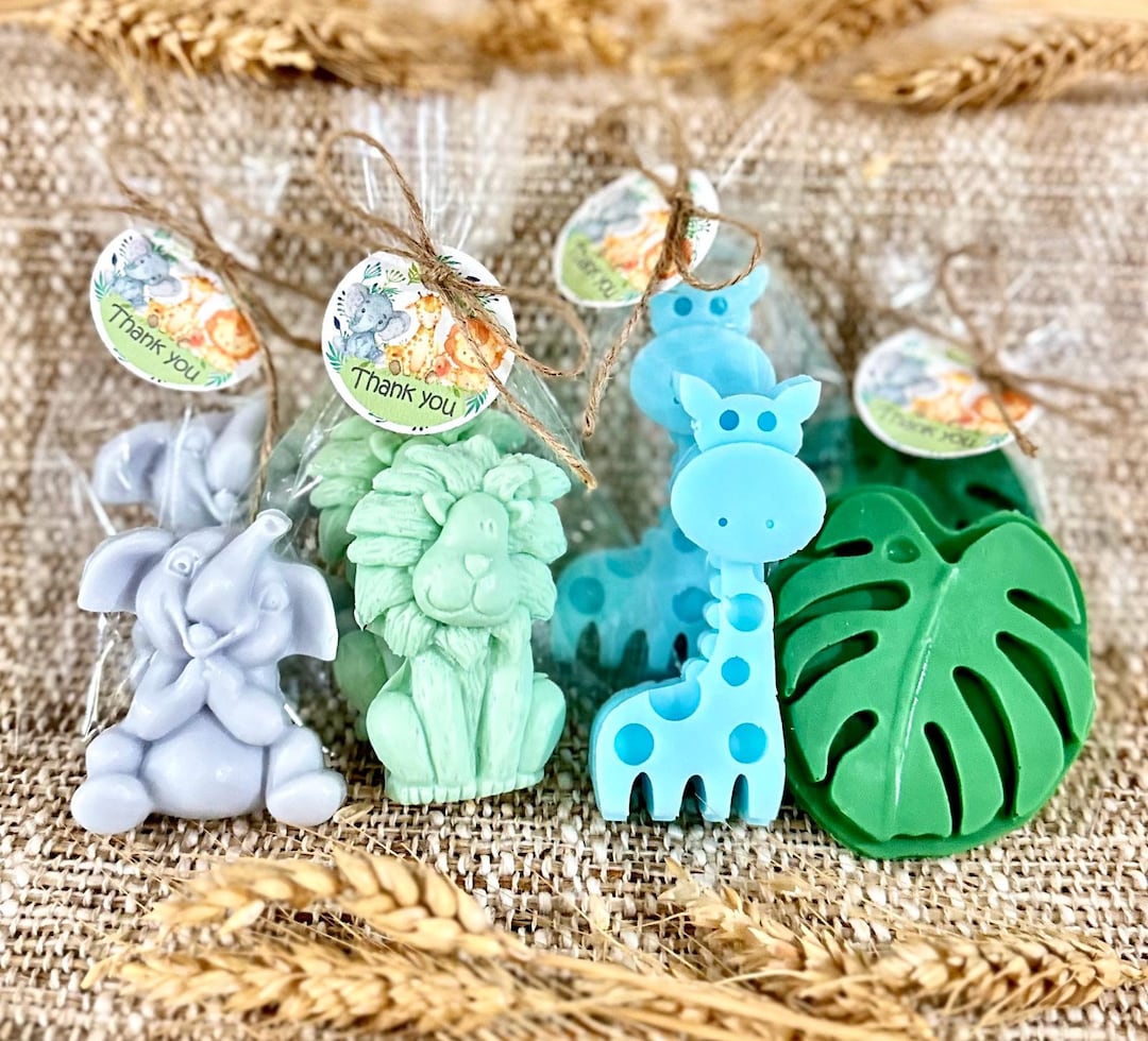 Big Safari Soap Favors - Animal Baby Shower Boy Jungle Decorations ...