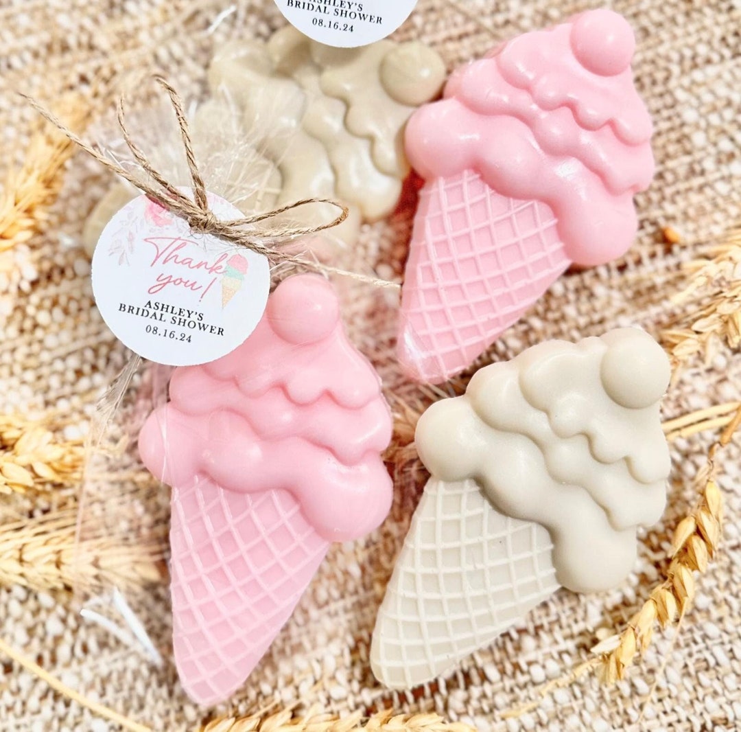 Big Ice Cream Shaped Soaps - She's Been Scooped up Bridal Shower Party ...