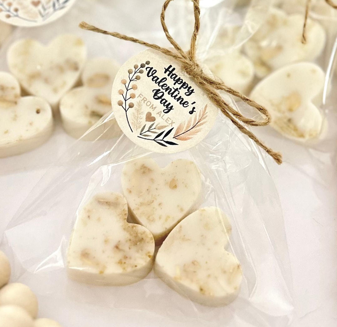 Honey Oatmeal Heart Soaps Gifts - 3 Mini Soaps per Bag - Valentine's ...