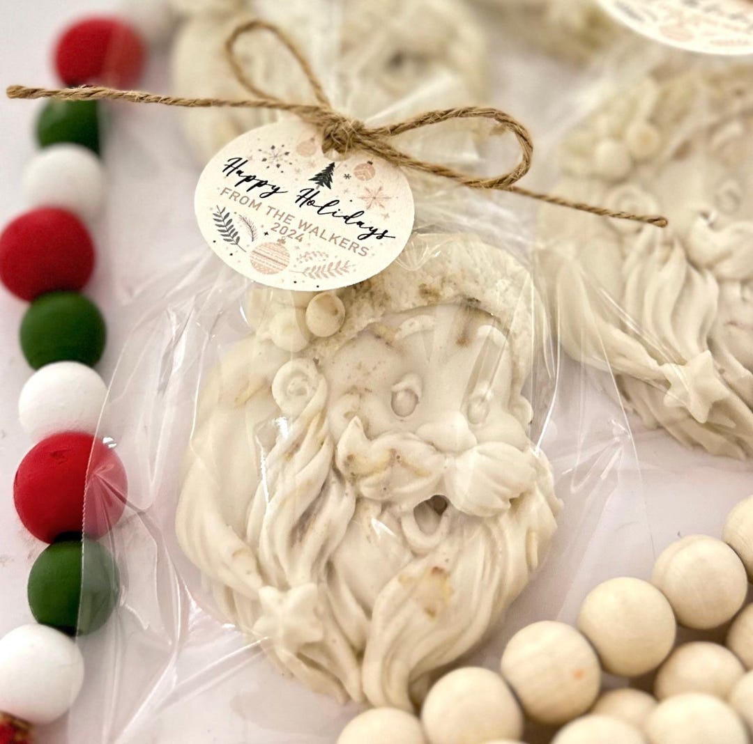 Honey Oatmeal Santa Soaps Bulk - Christmas Holiday, Party Guest Gift ...