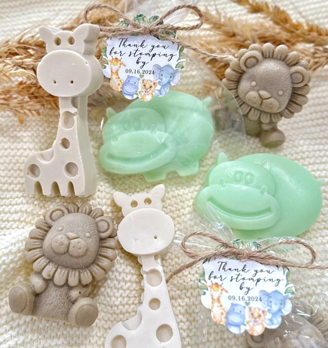Boho Safari Animal Soaps - Jungle Baby Shower Favors, Boy Girl ...