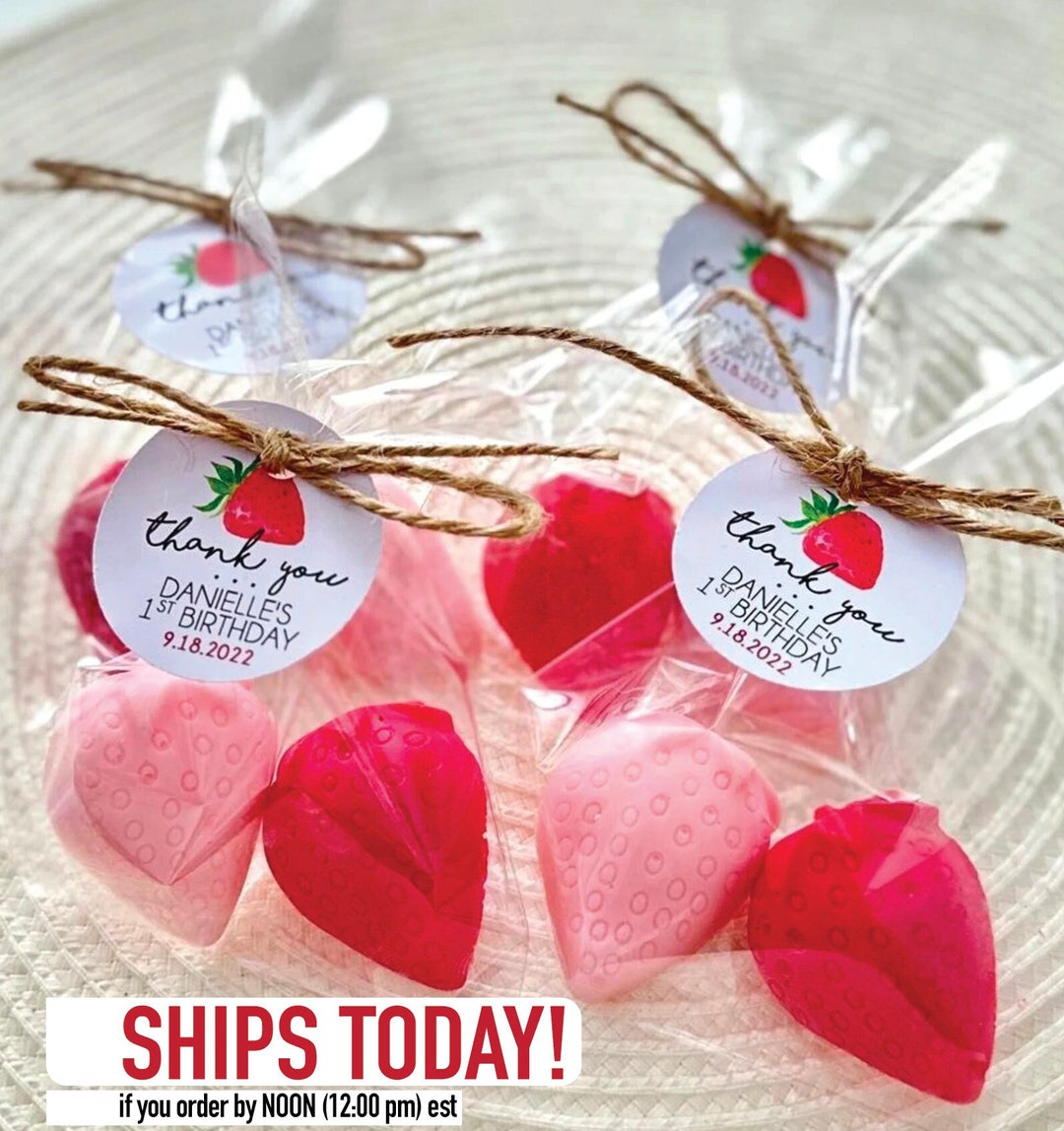 Strawberry Soap Party Favors - Baby Shower Berry First 1st Birthday ...