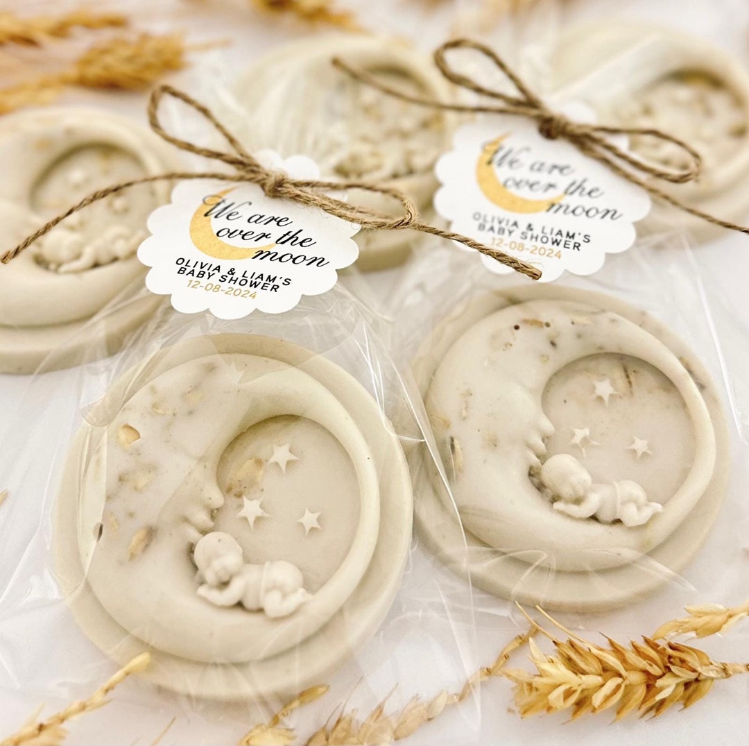 Honey Oatmeal Soap Favors - Over the Moon Baby Shower, Star Little Sky ...